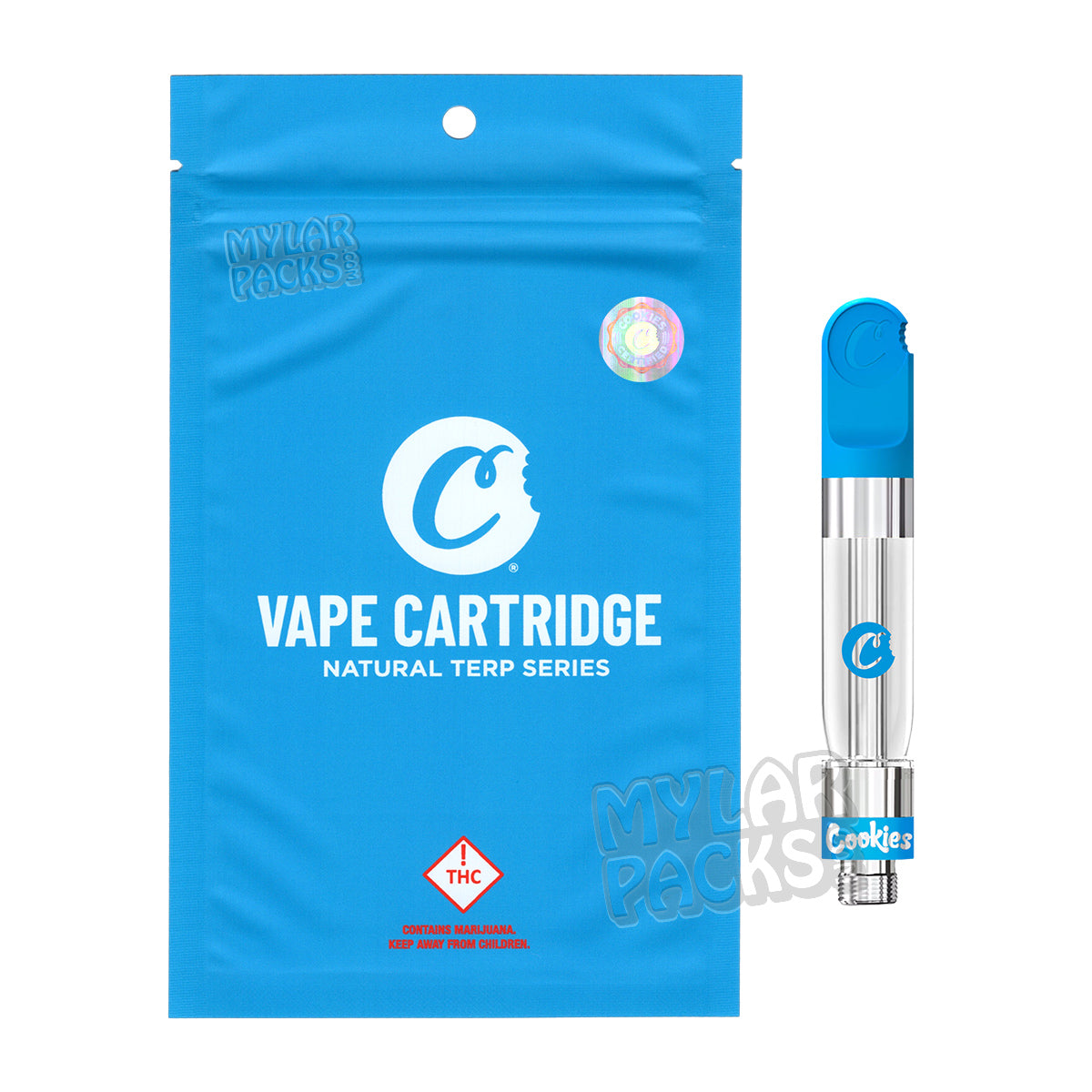 Cookies 1ml Vape Packaging with Mylar Bag and Custom Stickers ...