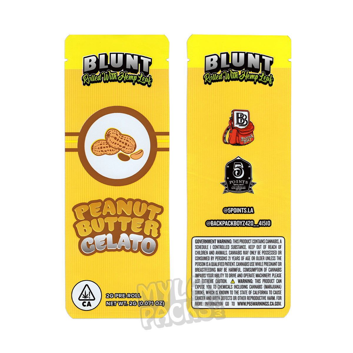 Peanut Butter Gelato Backpack Boyz Mylar Bag | Preroll Packaging ...