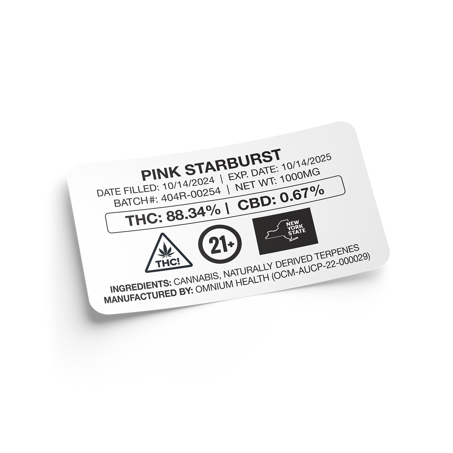 Custom NY Compliant Strain Labels: New York State Warning ...