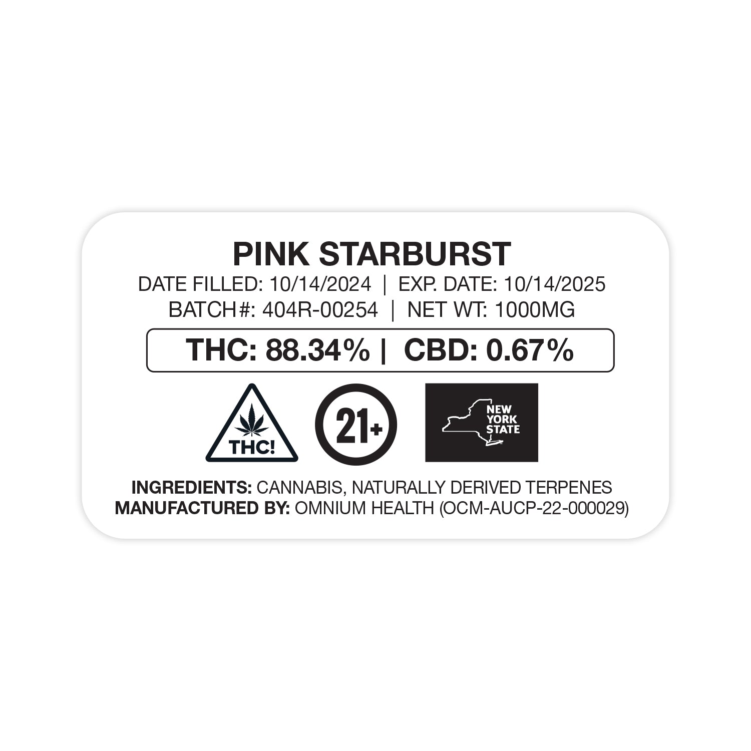 Custom NY Compliant Strain Labels: New York State Warning ...